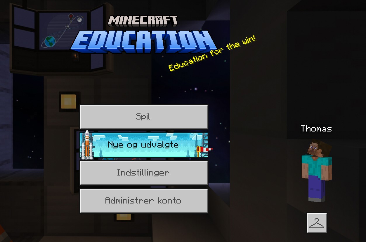 Indbygget kamera, portfolio og bog og fjerpen – Minecraft i undervisningen